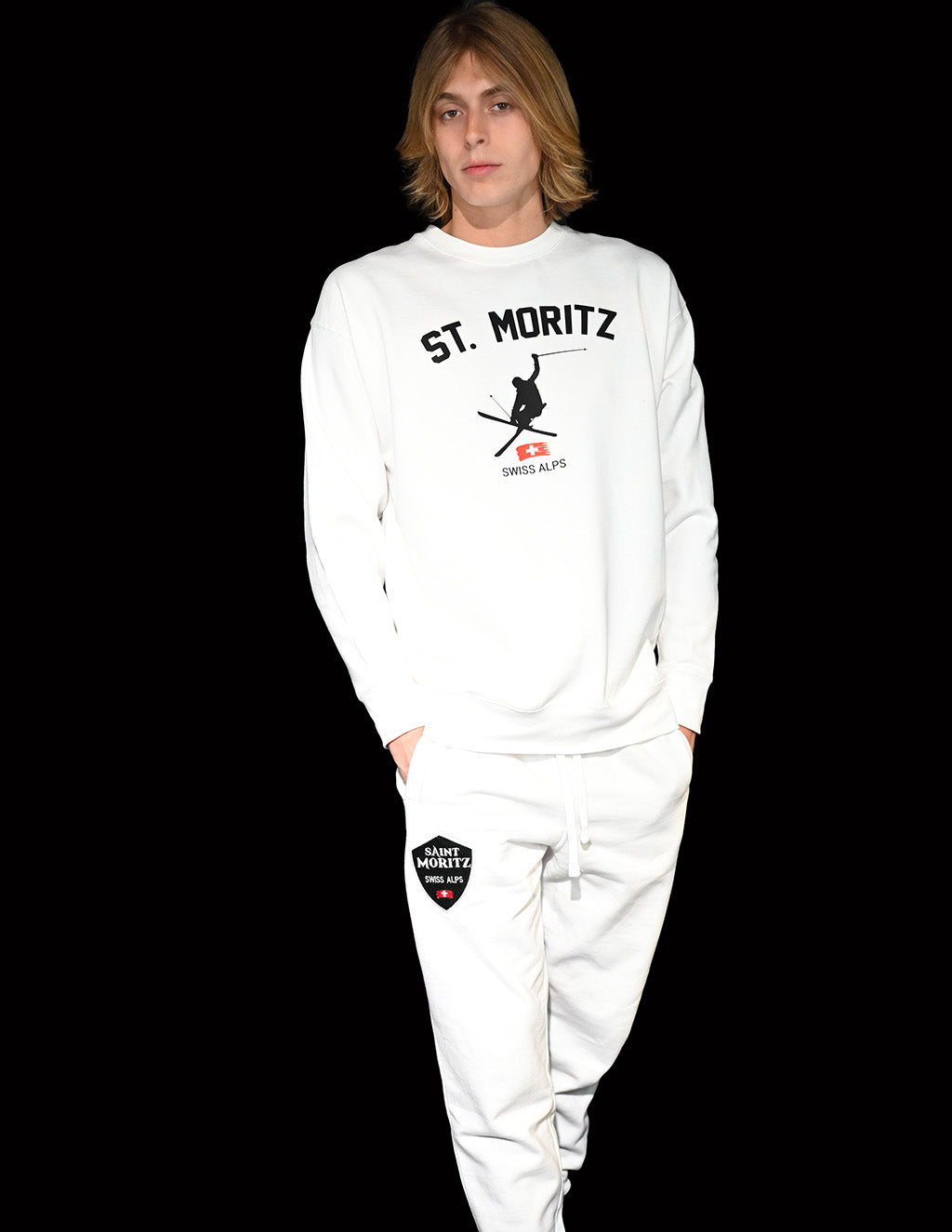 Saint Moritz - White Sweatpants – Ferdinandbareapparel.com